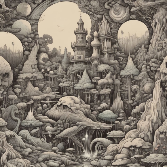 Seaglasscoaztallemonades.com | Art | Enchanted Realm Art Print In Black ...